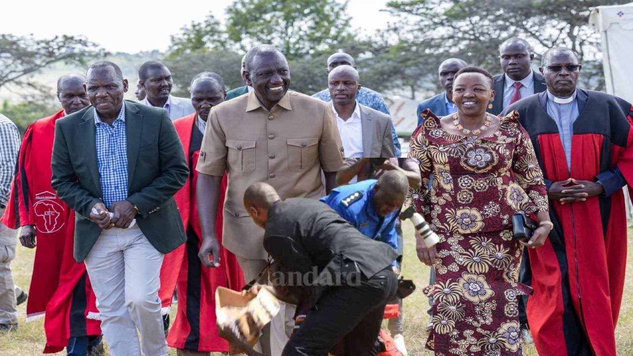DRAMA AS GOON CROSSING PRESIDENT RUTO WITH FIRST LADY AFTER ARRIVED AT ...