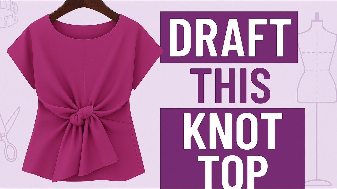 Pattern Making Tutorial ️ | Stylish Knot Top Drafting Step by Step👗 ...