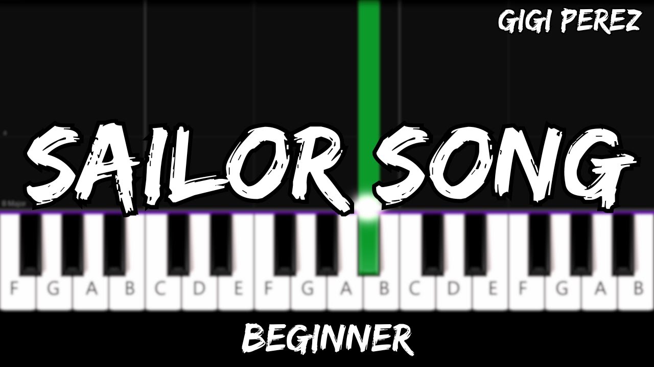 Gigi Perez - Sailor Song - Easy Beginner Piano Tutorial - For 1 Hand - YouTube