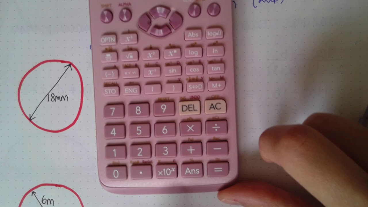 Finding the area of a circle with a calculator - YouTube