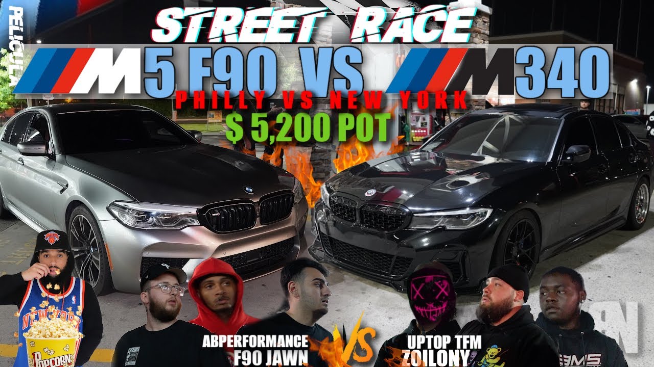 DRAMA WHAT THEY PUT ON THE HOOD IS WILD 🤯 STREET RACE BMW M5 F90 VS ...
