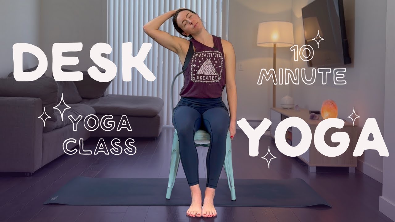 10 Minute Desk Yoga Class | Easy Movement Done At Your Office - YouTube