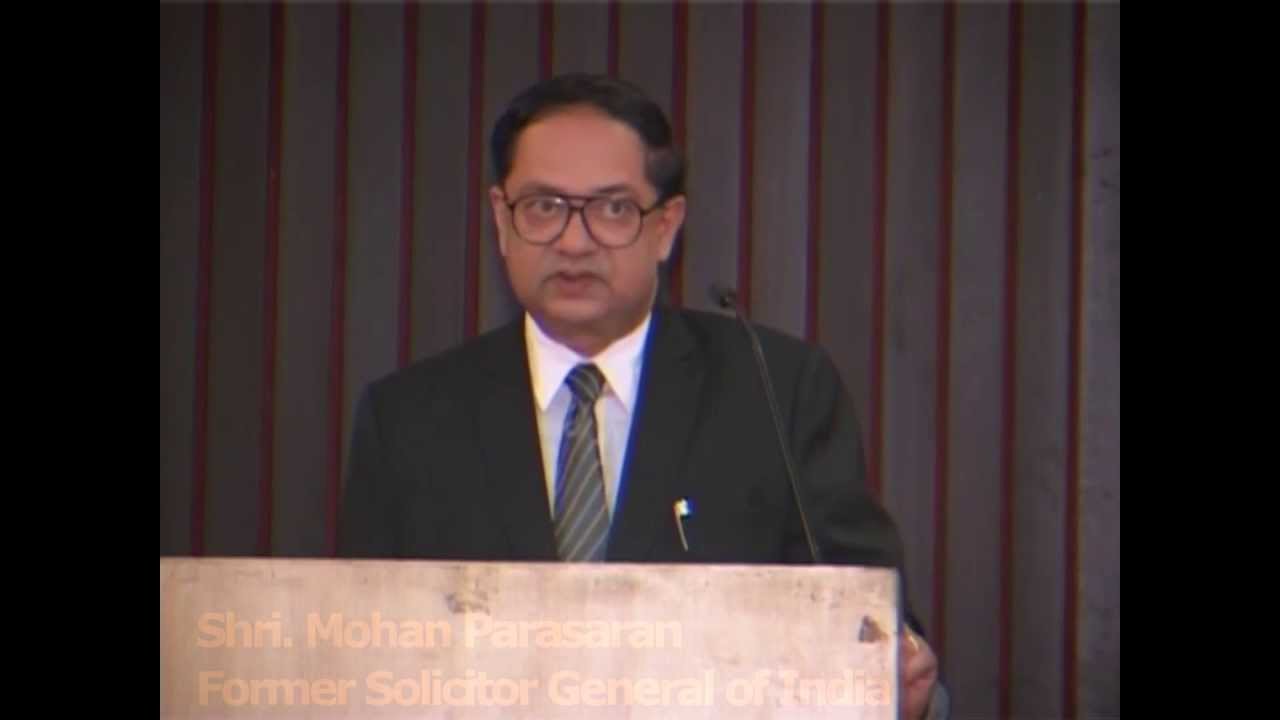 Shri Mohan Parasaran, Former Solicitor General of India Integrity - YouTube