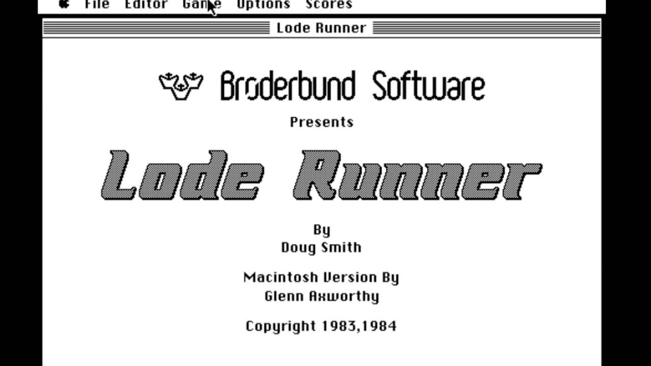 First 4 levels of Classic Mac Lode Runner recording setup test - YouTube