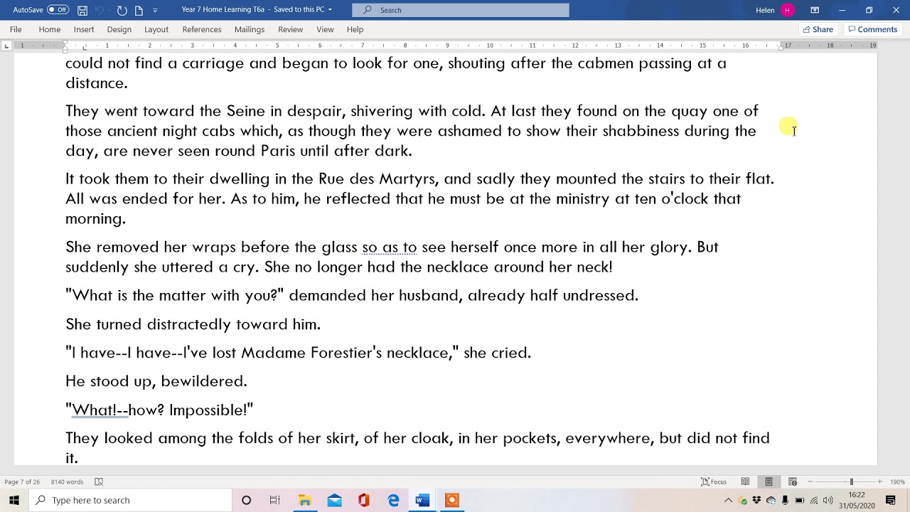 Year 7 Short Stories Lesson 3 - YouTube