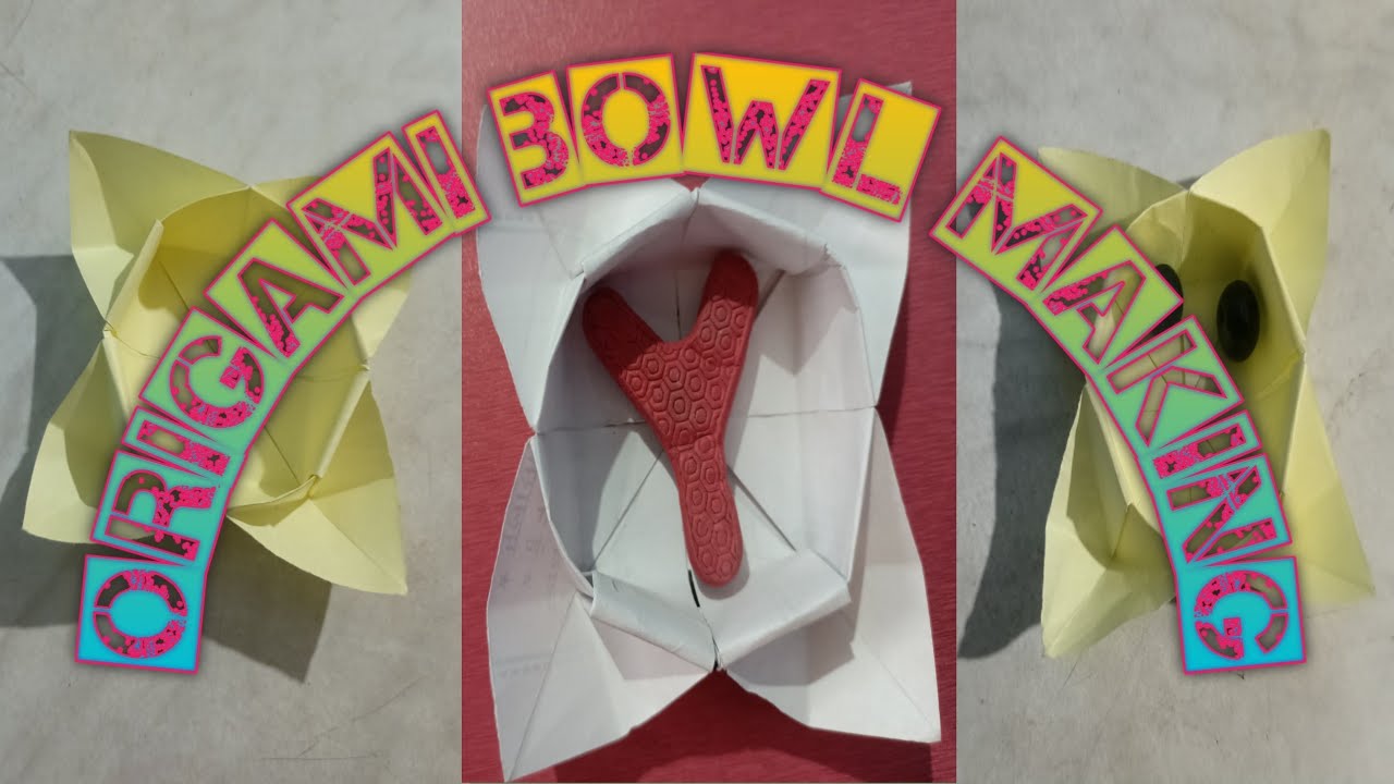 origami bowl // how to make origami paper bowl // paper se bowl kaise ...
