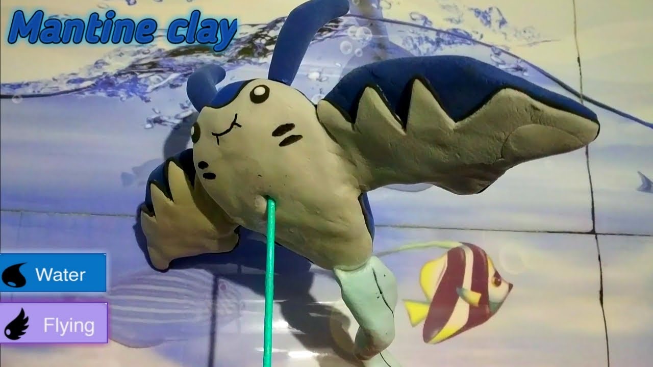Pokemon mantine clay art / water 🌊/ flying 🌪 type pokemon clay art ...