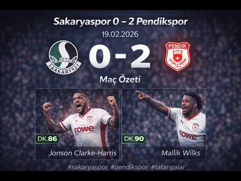 Sakaryaspor:0 - Pendikspor:2 Maç Özeti 19.02.2026  #sakaryaspor #pendikspor #tatangalar