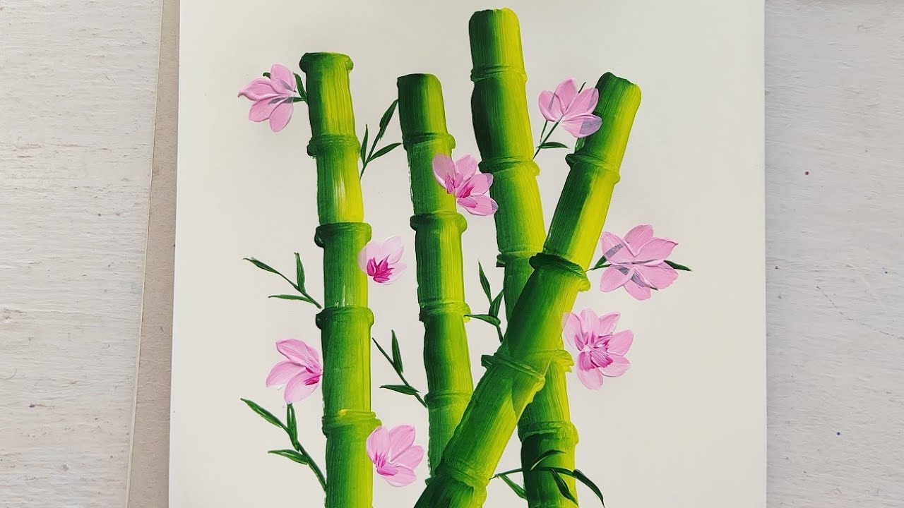 World most easy bamboo painting ideas for beginners#art#painting#bamboo ...