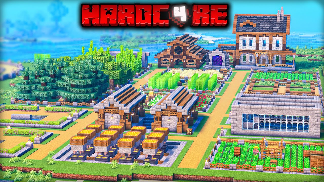 I Built 7 AESTHETIC Automatic Farms in Minecraft Hardcore - YouTube