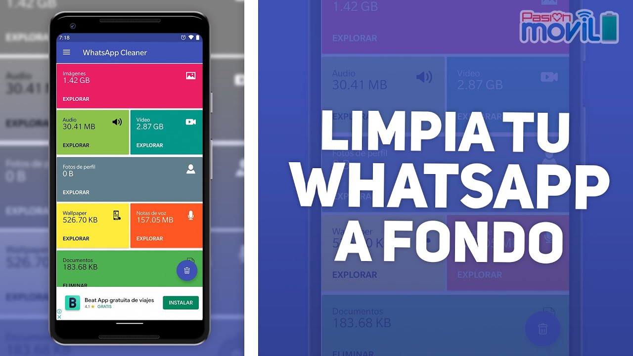 Cómo limpiar tu celular con Whatsapp Cleaner - YouTube