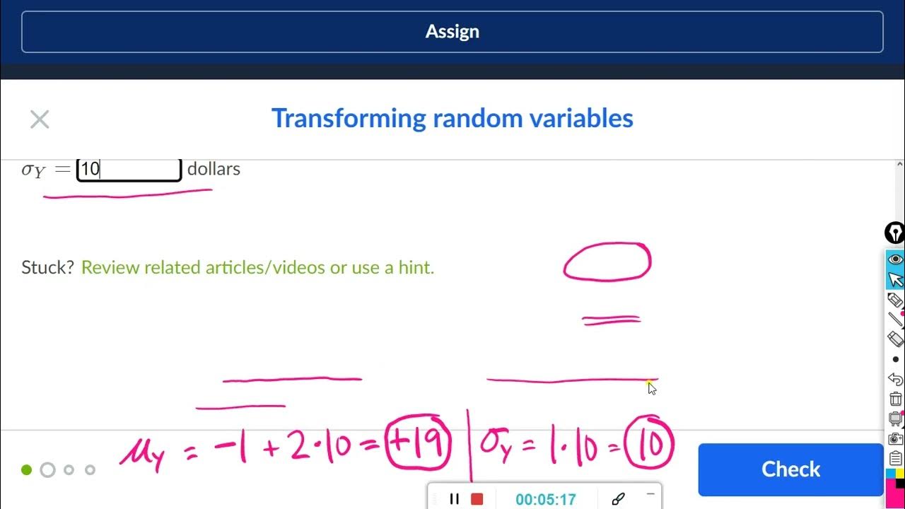 Transforming random variables : Khan Academy - YouTube