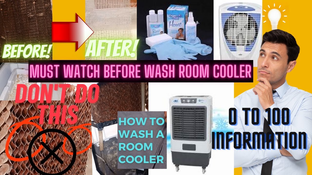 How To Clean Room Cooler At Home | How To Wash Air Cooler At Home ...