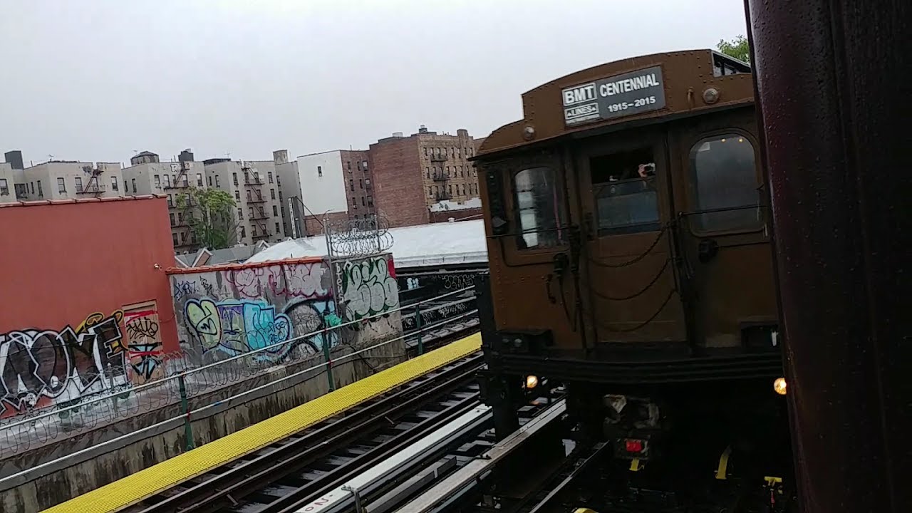NYC Subway D-Types passing the BUs with Whistle Action - YouTube