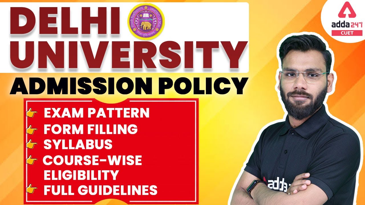 Delhi University Admission 2022 | Exam pattern | Form Filling ...