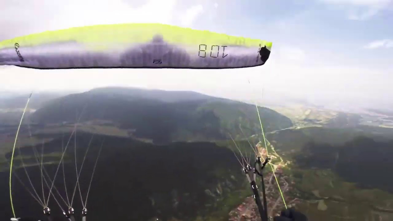Spiral Dive 54kph down Paragliding - YouTube