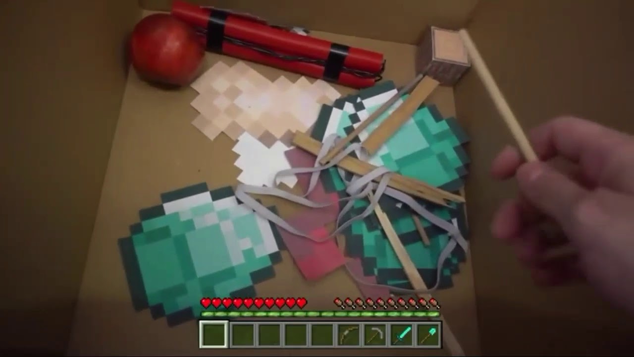 Minecraft in real life part 4 Crafting any things - YouTube