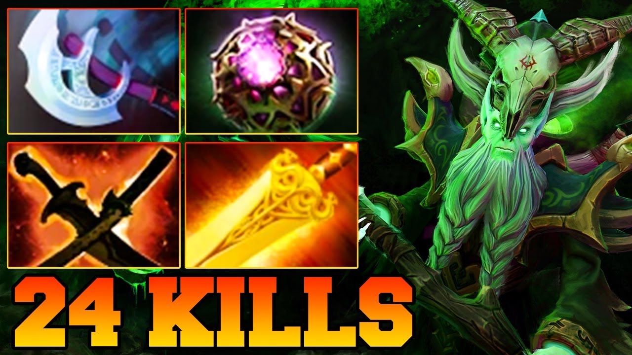24 Kills + Ultra Kills Necrophos !! Necrophos Dota 2 Mid Guide Gameplay ...