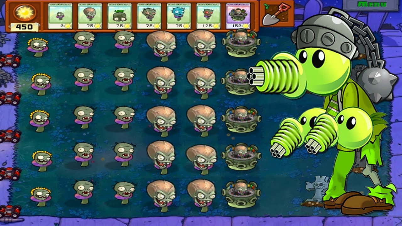 All SHROOM VS All ZomBotany 2 - Plants vs Zombies Mod ZomPlants vs ...