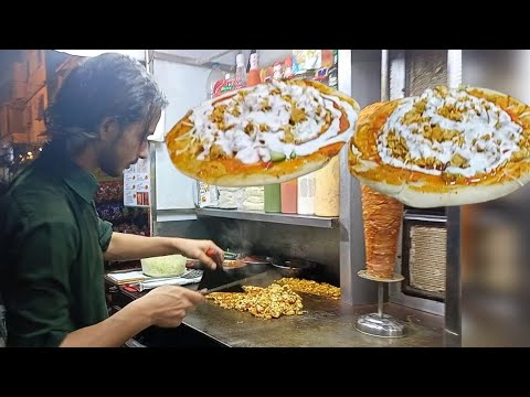 Street food Grilled chicken shawarma|Roadside chicken Shawarma| The ...