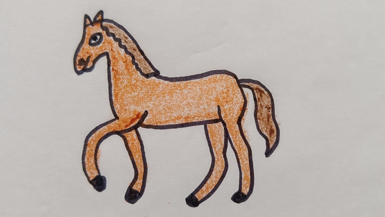 how to draw horse 🐎।। easy horse drowning ।। @ArtCraft27-yt3pr - YouTube