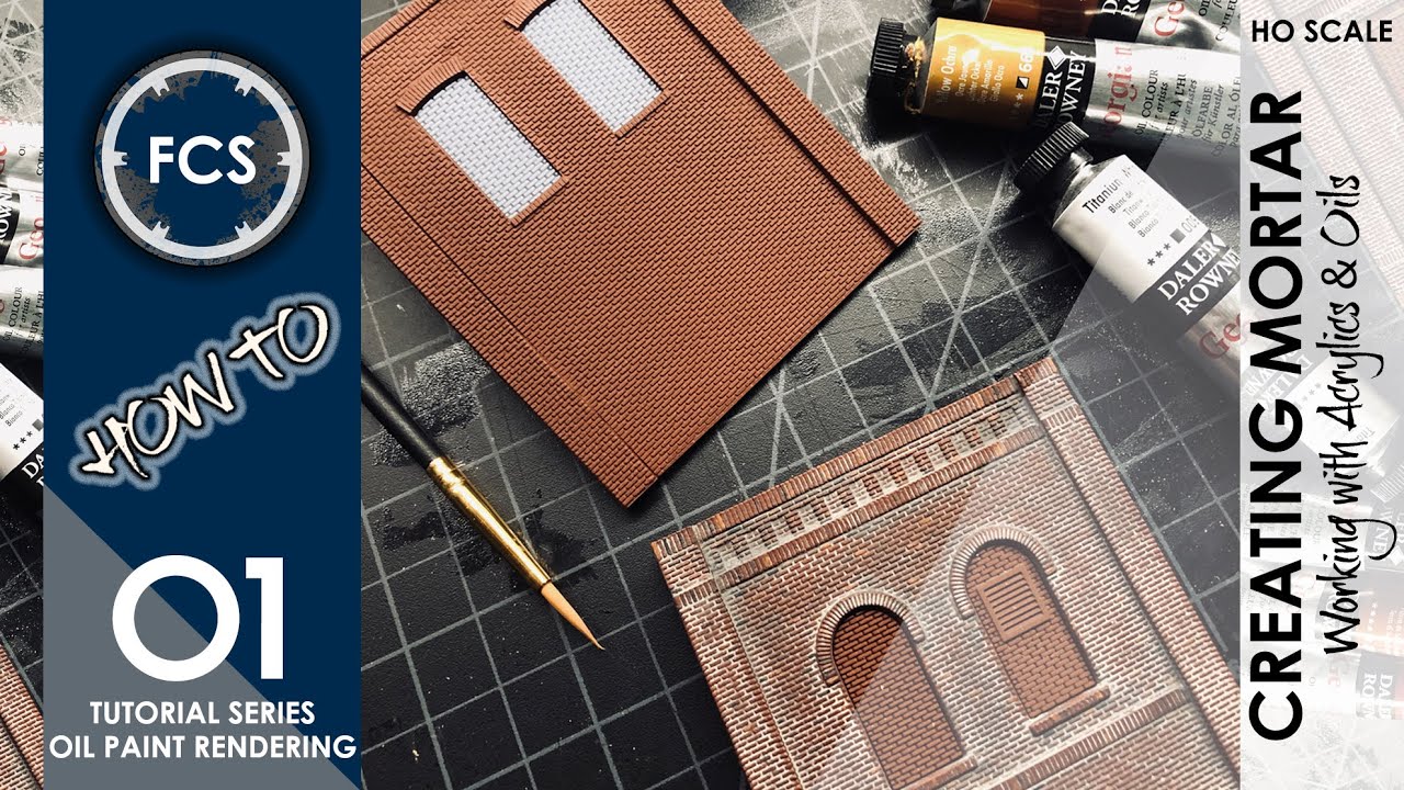 How To Paint HO Scale Mortar - YouTube