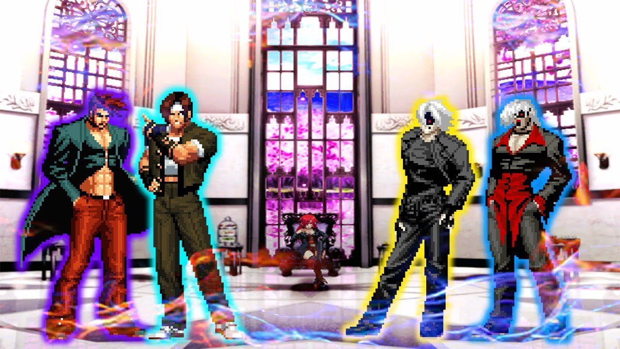 [KOF MUGEN] Bloo Flame Kyo & Another Iori VS Super Element Kyo & Super Element Iori - YouTube