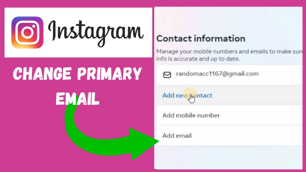 How to Change Instagram Gmail on PC (2024) - YouTube