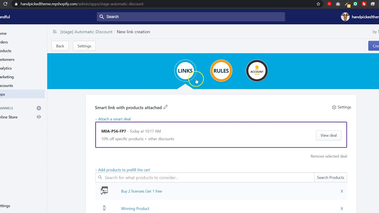 Smart deal link with pre-filled cart in Shopify - Automatic Discount ...