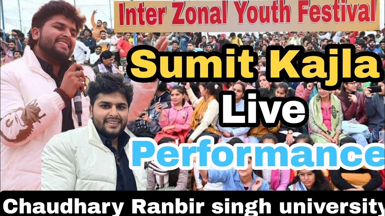 🔴 Sumit Kajla Live performance🔴 | crsu youth festival 2022 | Sumit ...