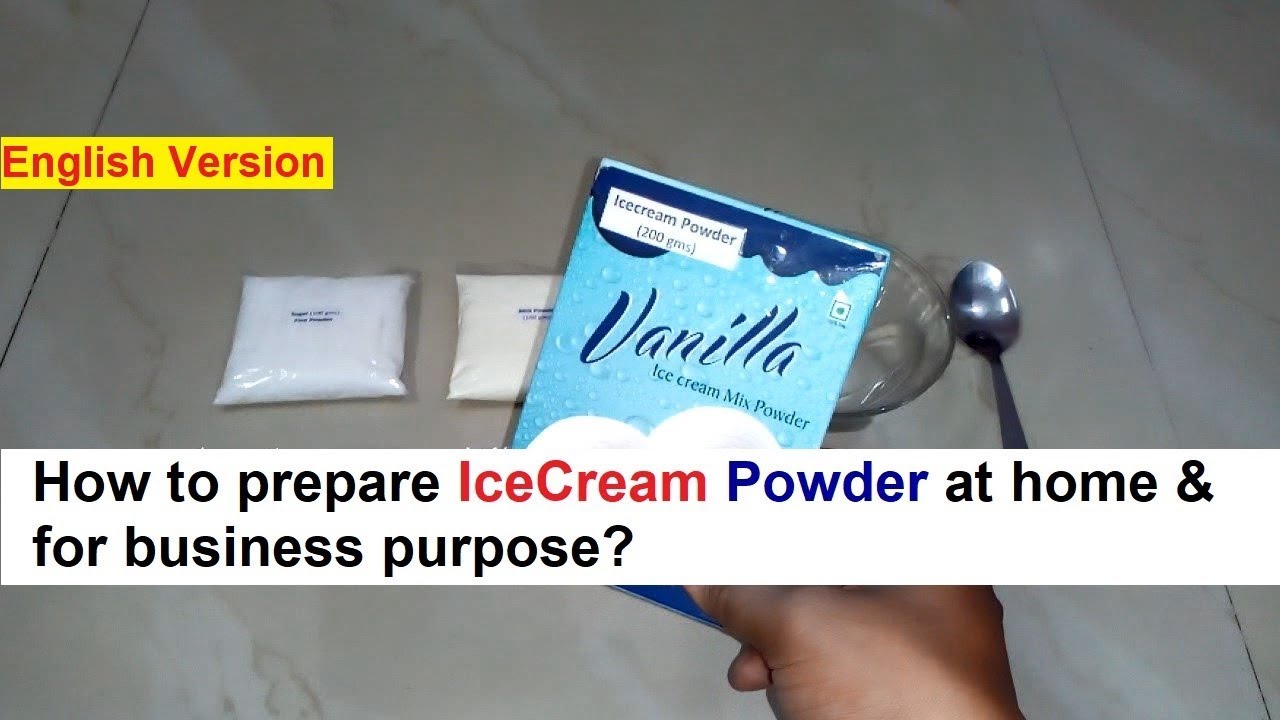 Icecream Powder Making 100% Real Formula - YouTube