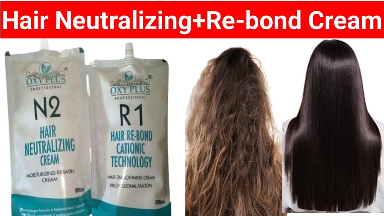 How to Re-bond Hair At Home//Oxy Plus Hair Straightener Cream Review - YouTube