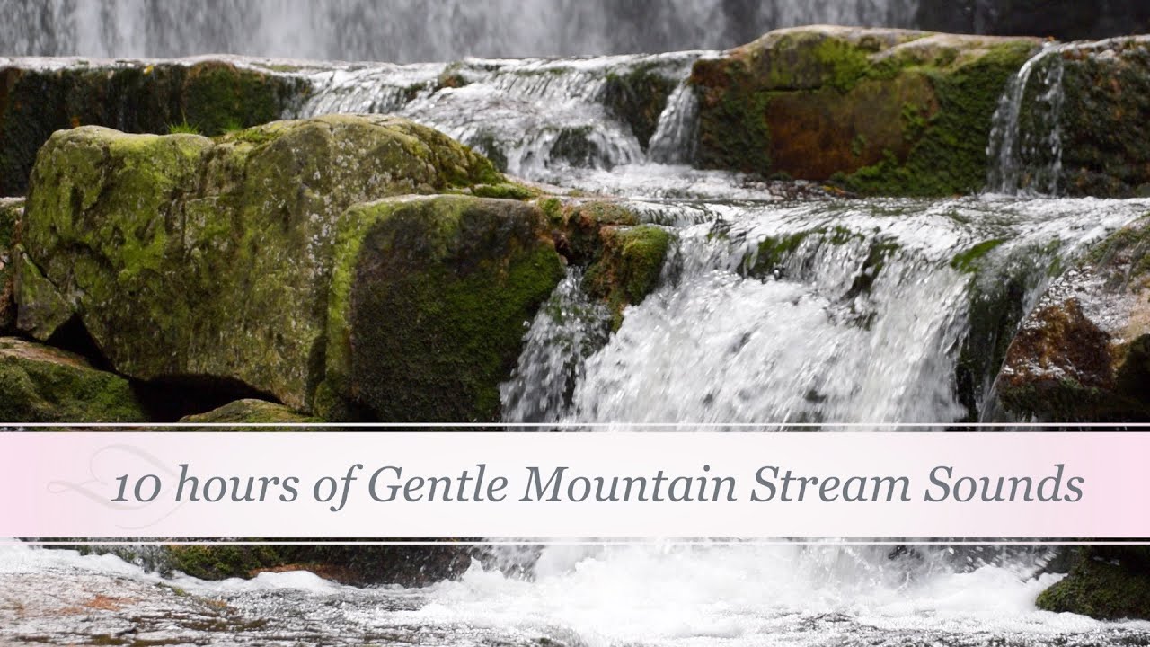 10 hours of Gentle River Stream Sounds! Water sounds for Sleep ...