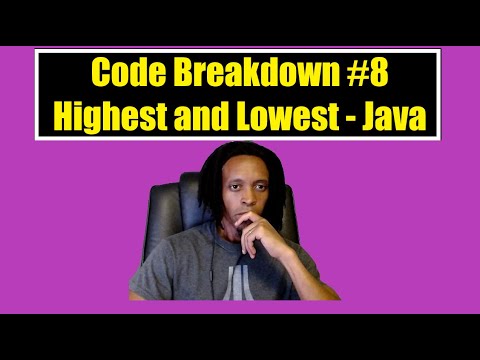 Code Breakdown #8 - Codewars exercise - "Highest and Lowest" - Java ...