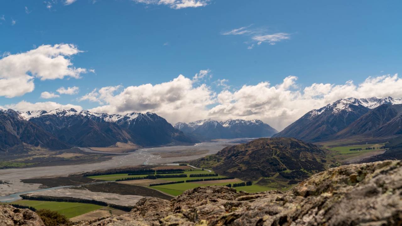 Wilberforce River from Mt. Cotton | Lake Coleridge, New Zealand ...