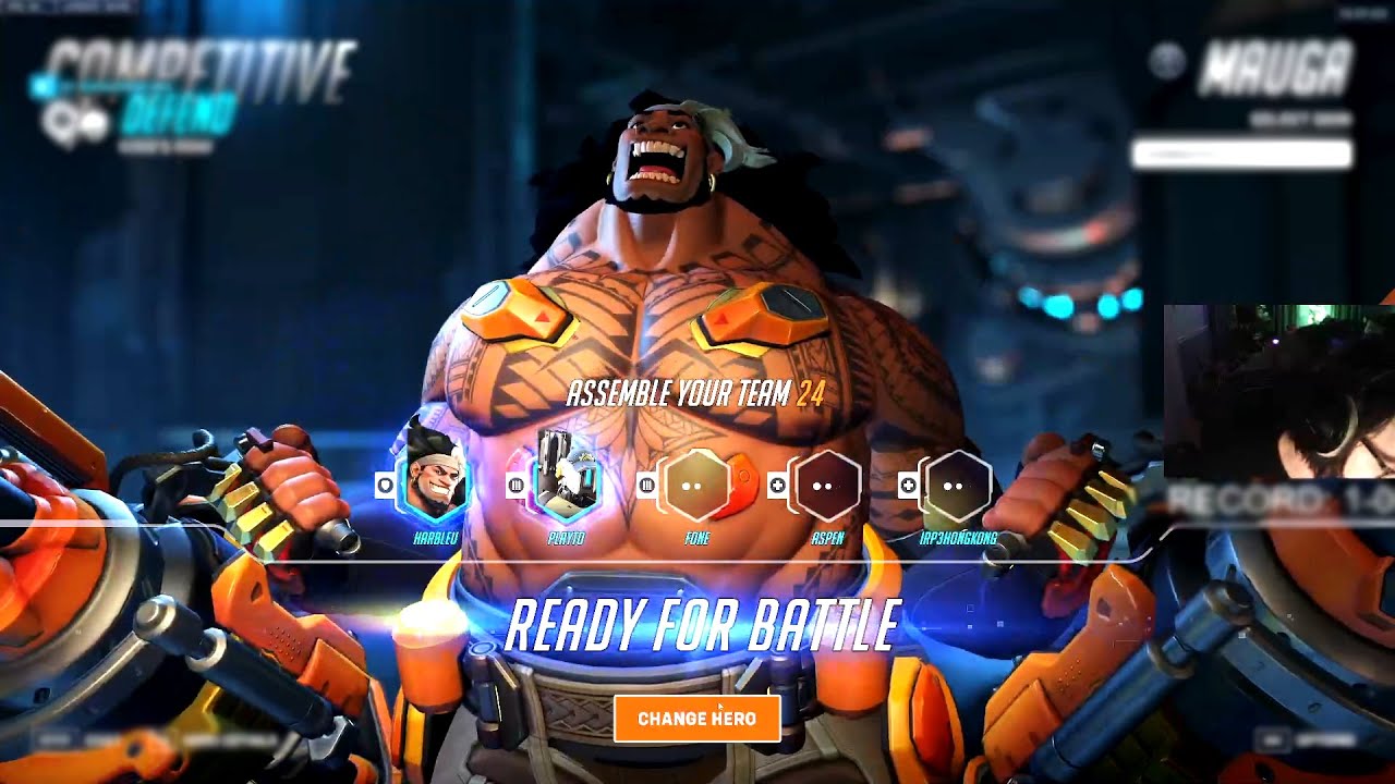 HARBLEU SHOWS HIS MAUGA SKILL - OVERWATCH 2 SEASON 8 TOP 500 - YouTube