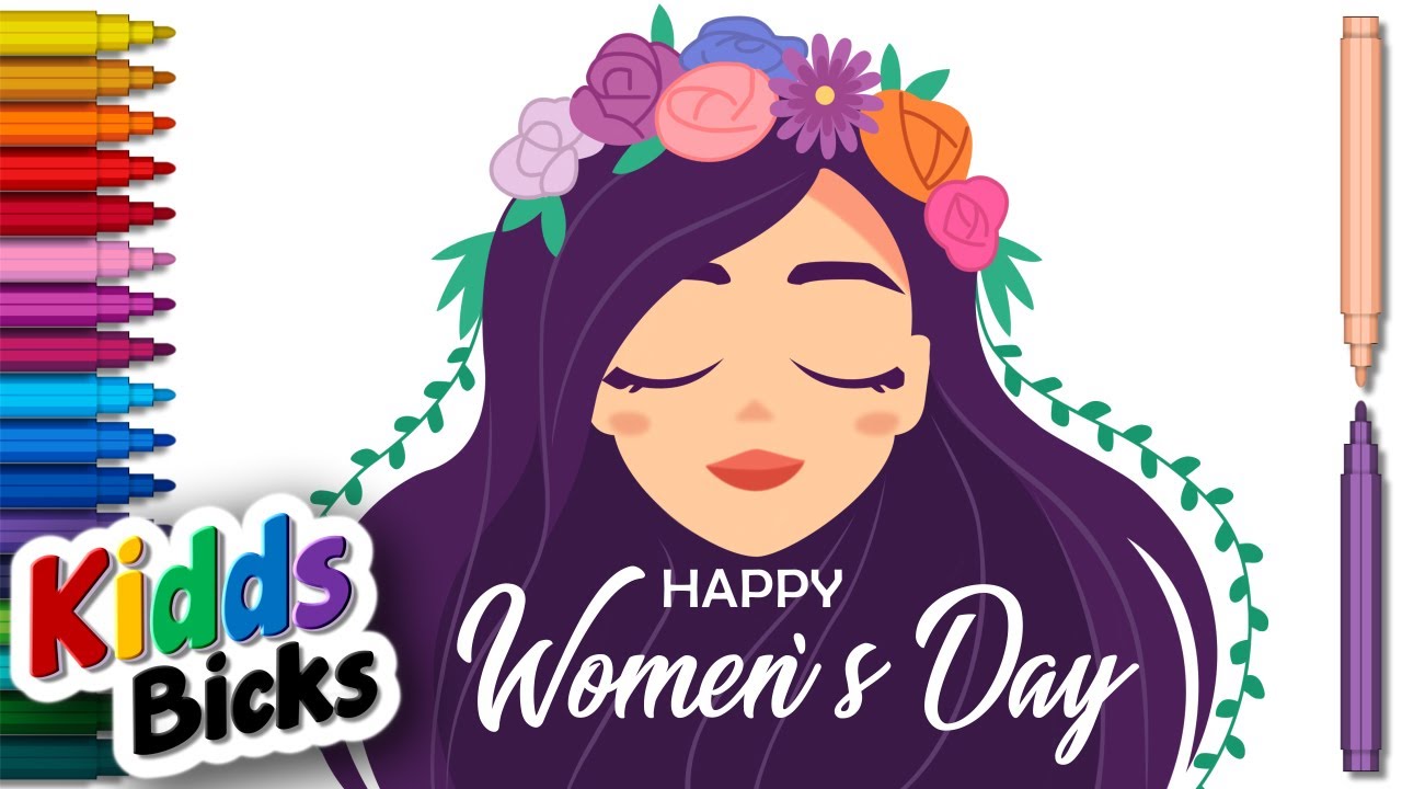 HAPPY WOMEN'S DAY | LEARN HOW TO DRAW WOMEN'S DAY SPECIAL GREETING CARD ...