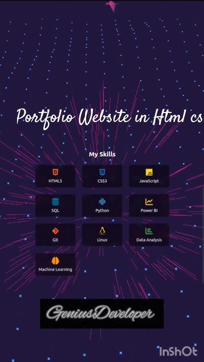 Portfolio Website In Html Css Comment For Code Shorts Youtubeshorts Coding Html Css Html5