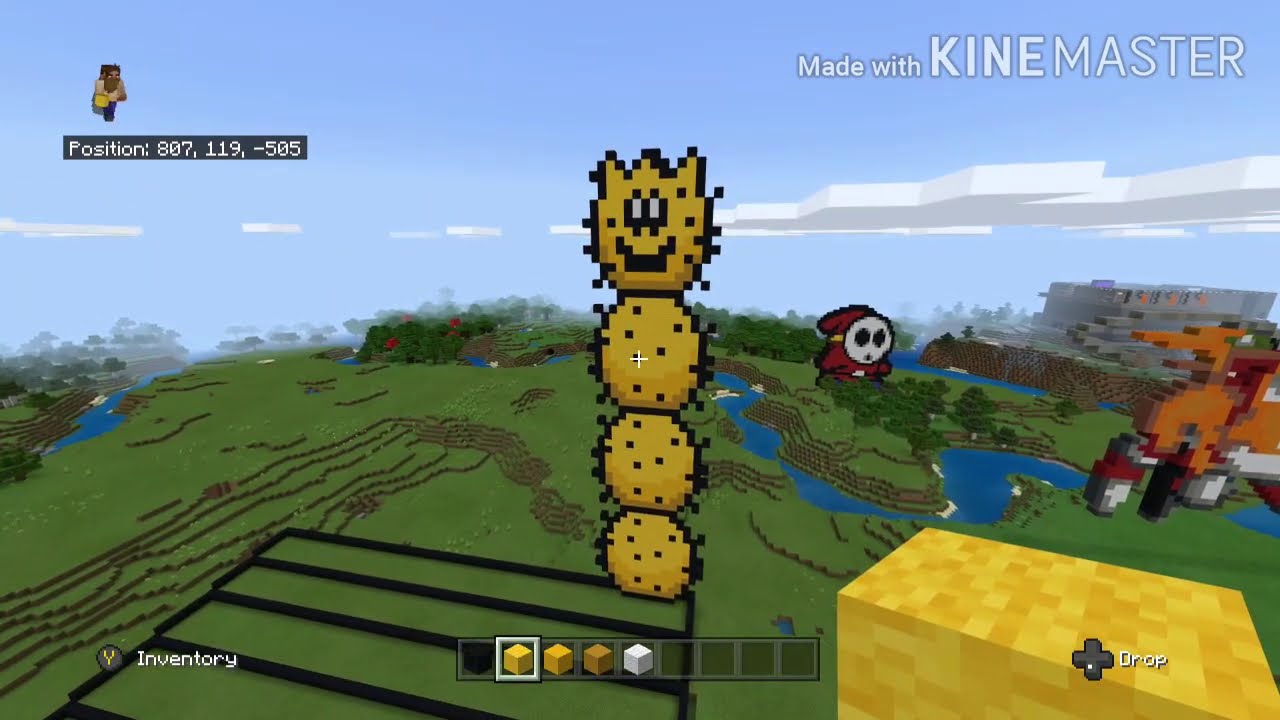 Minecraft pixel art pokey tutorial - YouTube