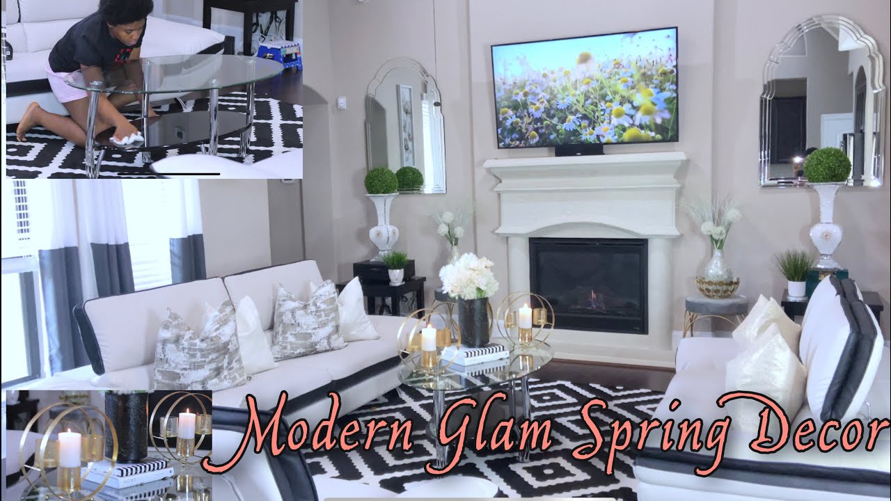 How to create a modern Luxury glam Spring home decor| Interior design ...