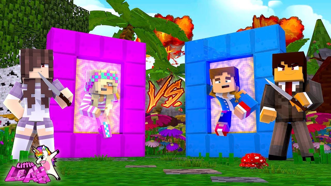 Minecraft Little Leah Plays - PORTAL TO MY EVIL STEPMOM VS PORTAL TO MY ...