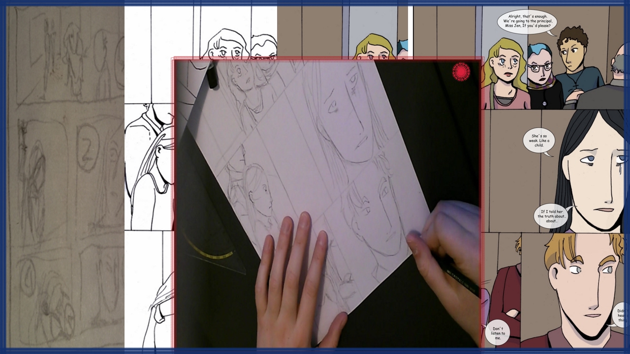 Full Comic Page Progress (speed up) from sketch to finished Page - YouTube