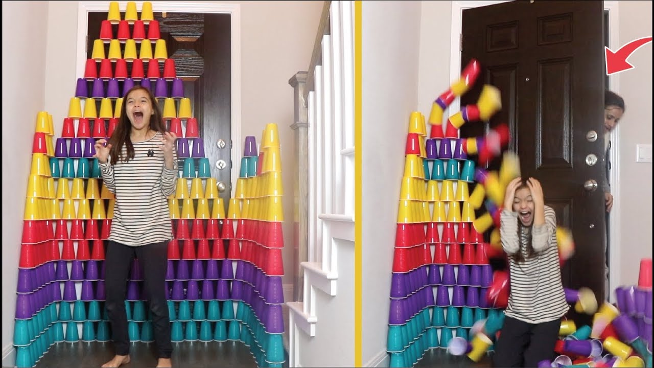 DESAFIO DA TORRE DE COPOS!!! Fiz Uma Torre de Copos GIGANTE e Sem ...