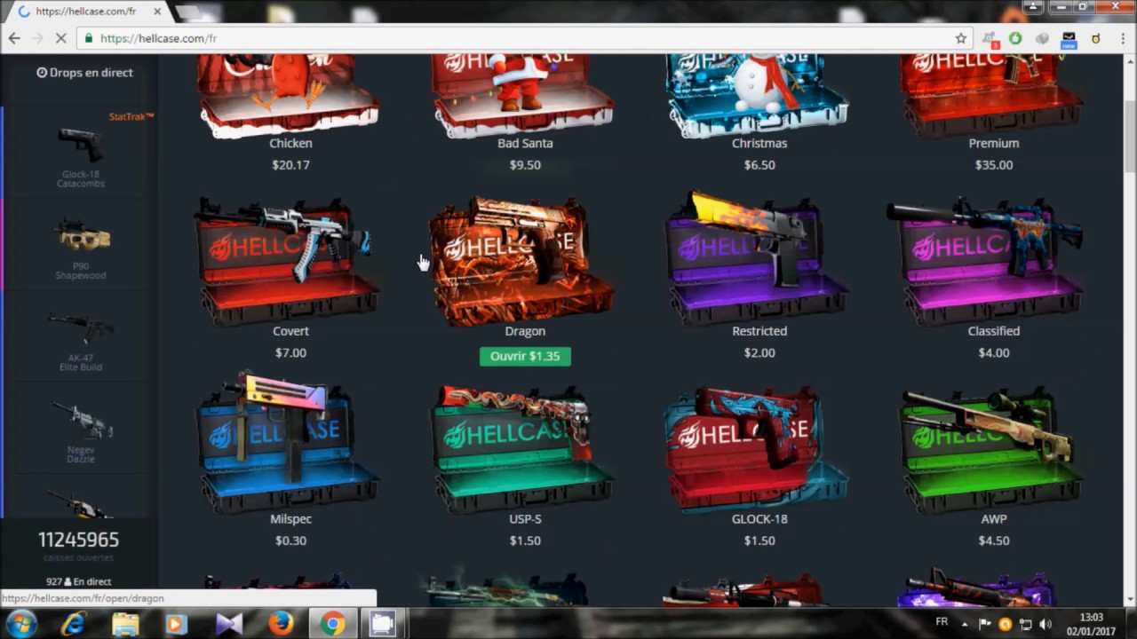 HELLCASE OPENING 2 FREE CASES PROMOCODE 323330 - YouTube