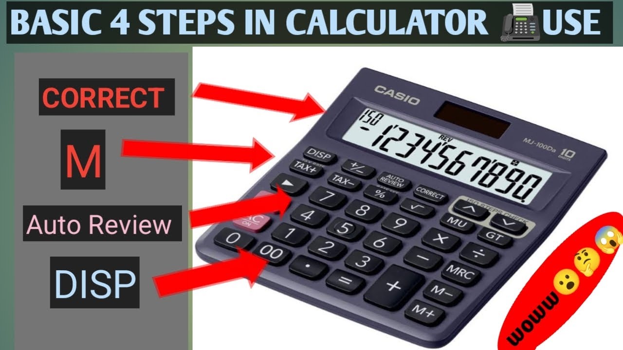 How to use Basic 4 stpes key in Calculator#mdadil1 #calculator #auto # ...