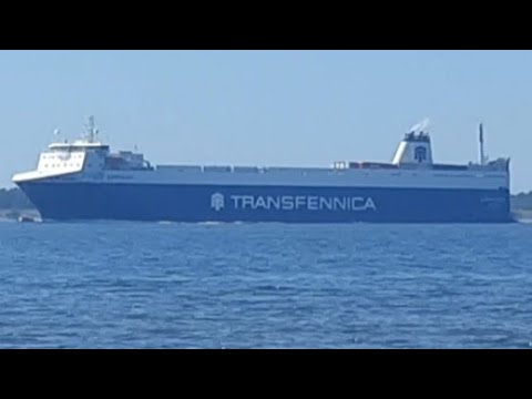 Transfennica: M/S Corona sea arriving to Paldiski - YouTube