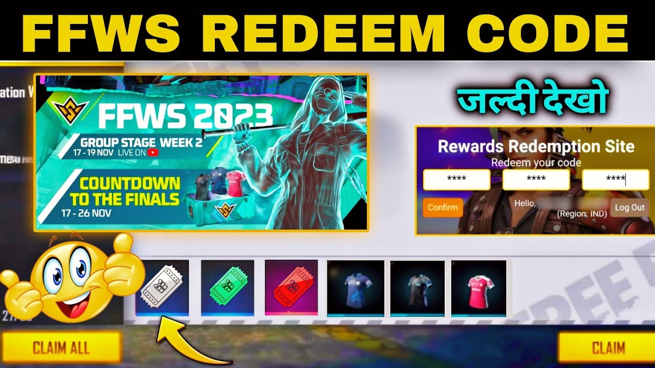 Ffws New Redeem Code 🥳🤩 Ff New Event FFWS Redeem code | New Redeem Code ...