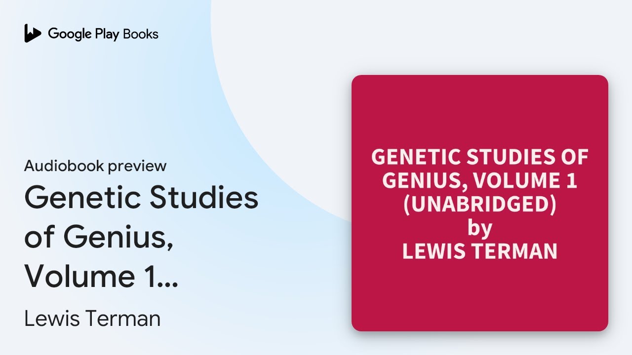 Genetic Studies of Genius, Volume 1… by Lewis Terman · Audiobook ...