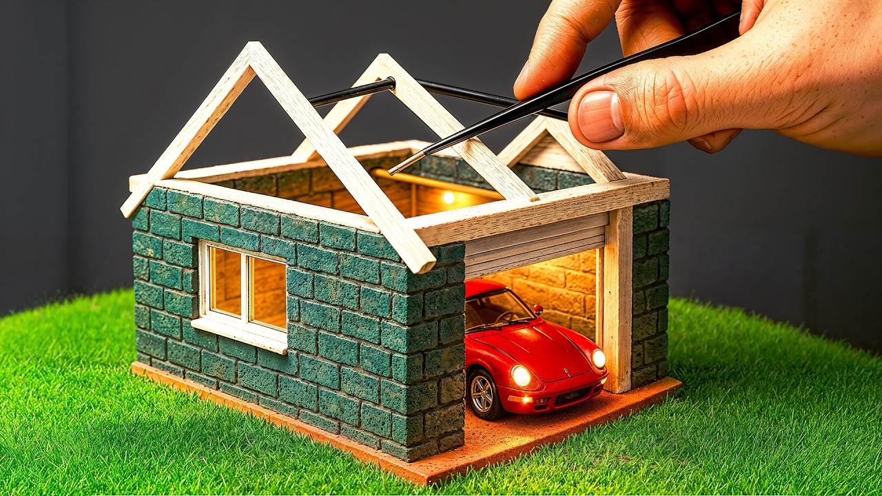BUILDING A MINI GARAGE WITH MINI BRICKS - YouTube