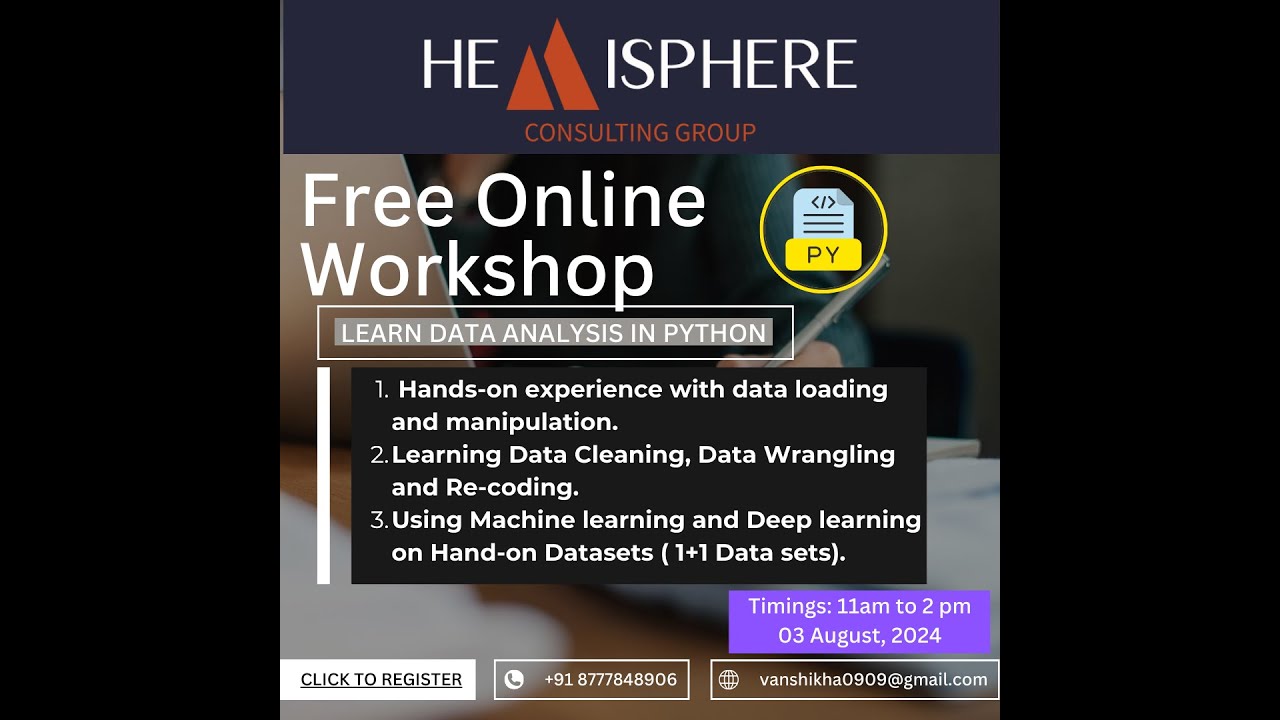August Workshop - Python Data Analytics - YouTube